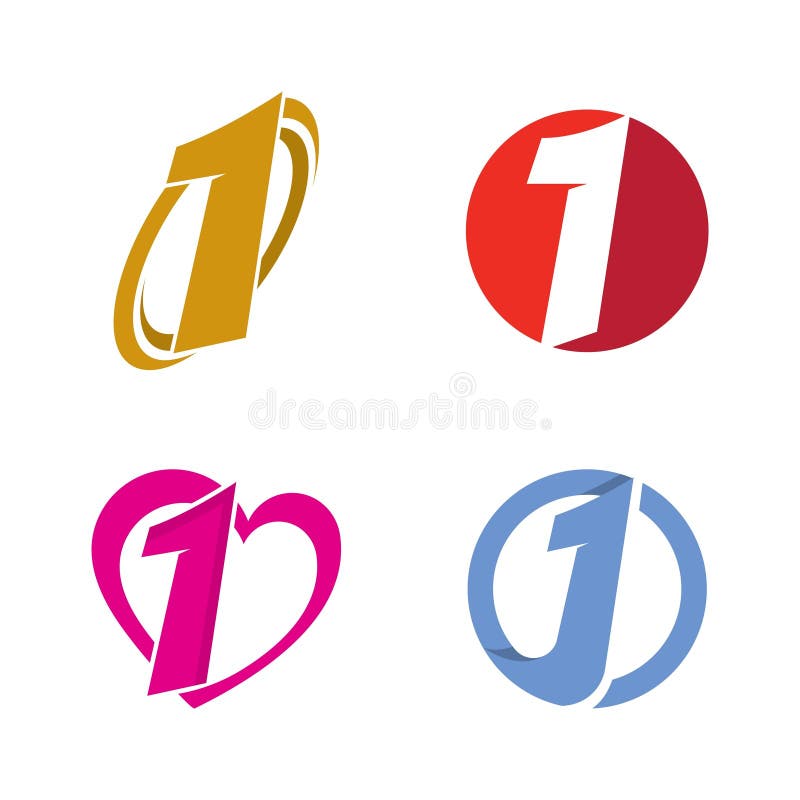 Number 1 Logo Vector Icon Simple Illustration Stock Vector ...