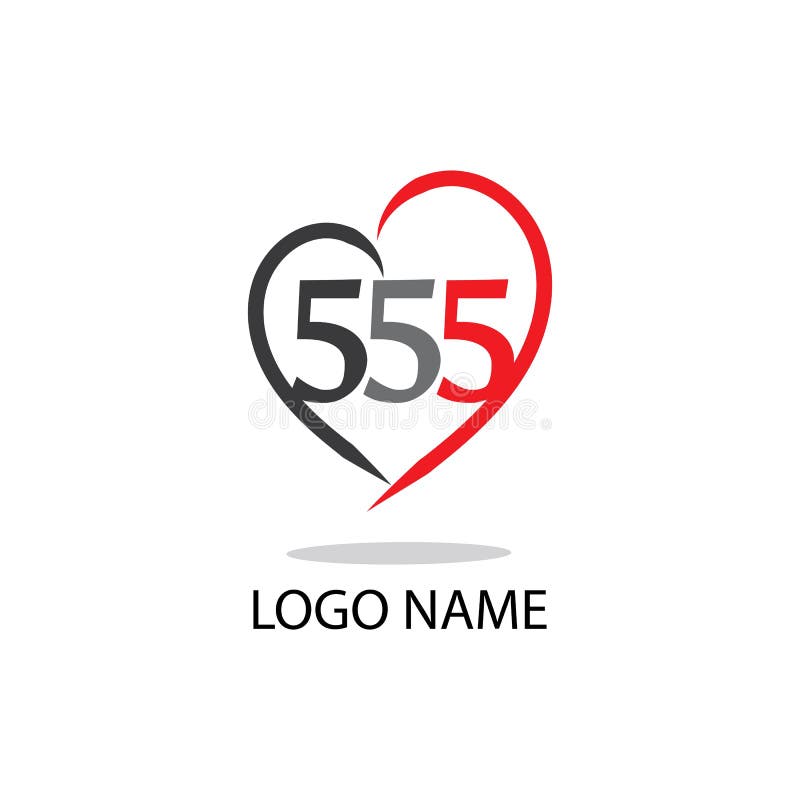 555 Number Logo Vector Illustration Icon Stock Vector - Illustration of ...