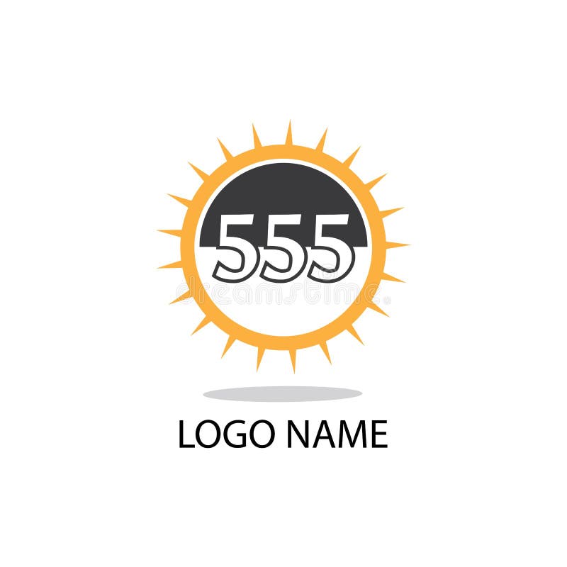 555 Number Logo Vector Illustration Icon Stock Vector - Illustration of ...