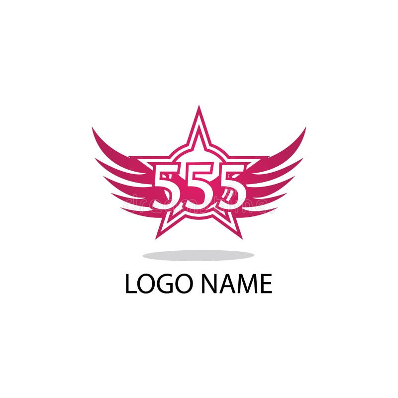 555 Number Logo Vector Illustration Icon Stock Vector - Illustration of ...