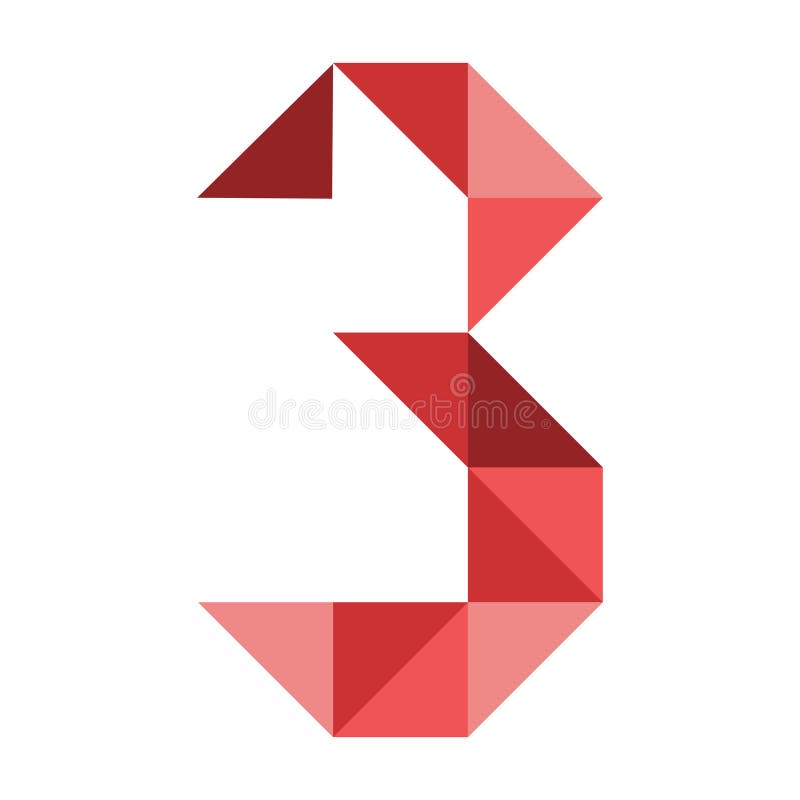 Number 3 logo vector stock vector. Illustration of capital - 249803561