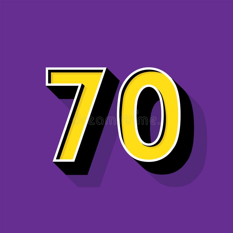 Number 70 Logo Icon Design Typography Stock Vector - Illustration of ...