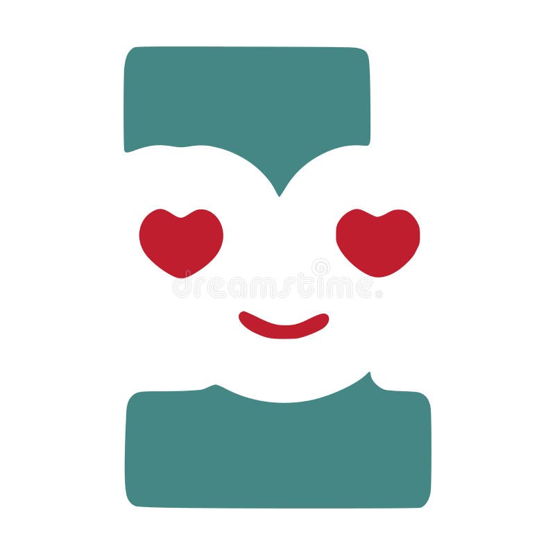 Number 1 in Love Cute Smiley Stock Vector - Illustration of graphic ...