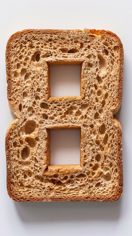Number 8 Made of Bread. Generative AI Stock Illustration - Illustration ...