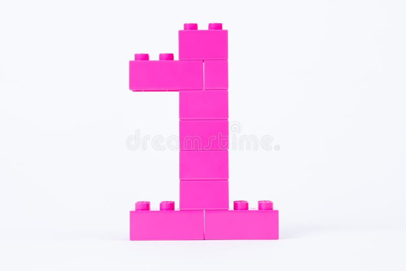 Number 4 Made of Building Toy Blocks Isolated on White Background Stock ...
