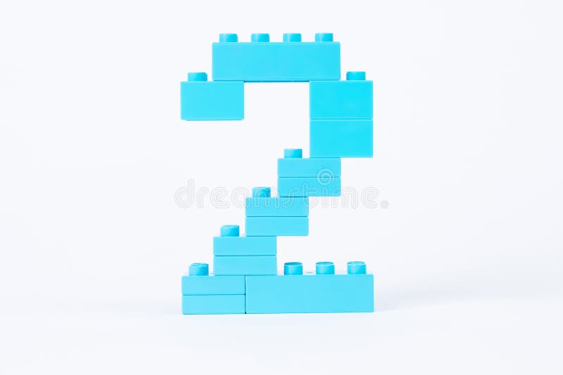 Number 4 Made of Building Toy Blocks Isolated on White Background Stock ...