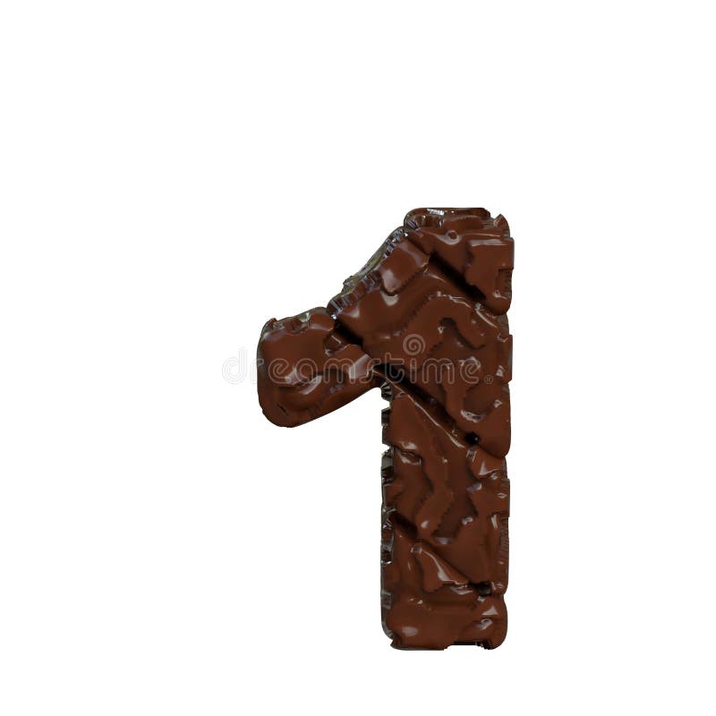 Chocolate Number Top View. Number 1 Stock Photo - Illustration of ...