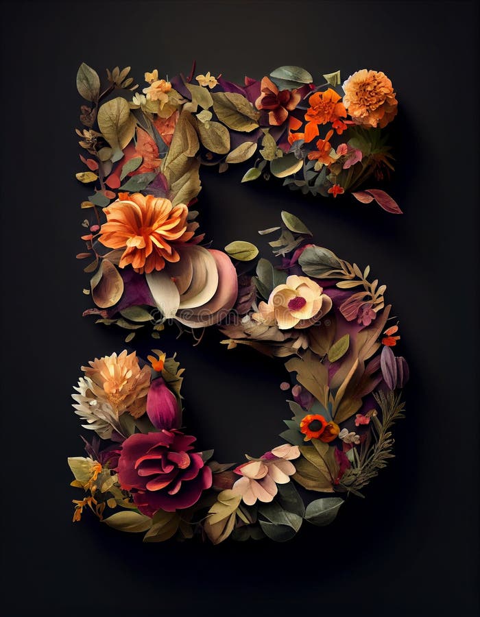 Number Five Flowers Stock Illustrations – 323 Number Five Flowers Stock ...