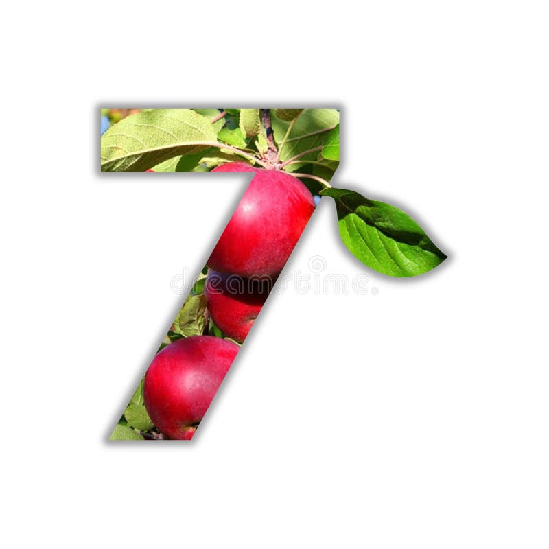 Number 7 Made of Fresh Fruit Stock Image - Image of health, fruit ...