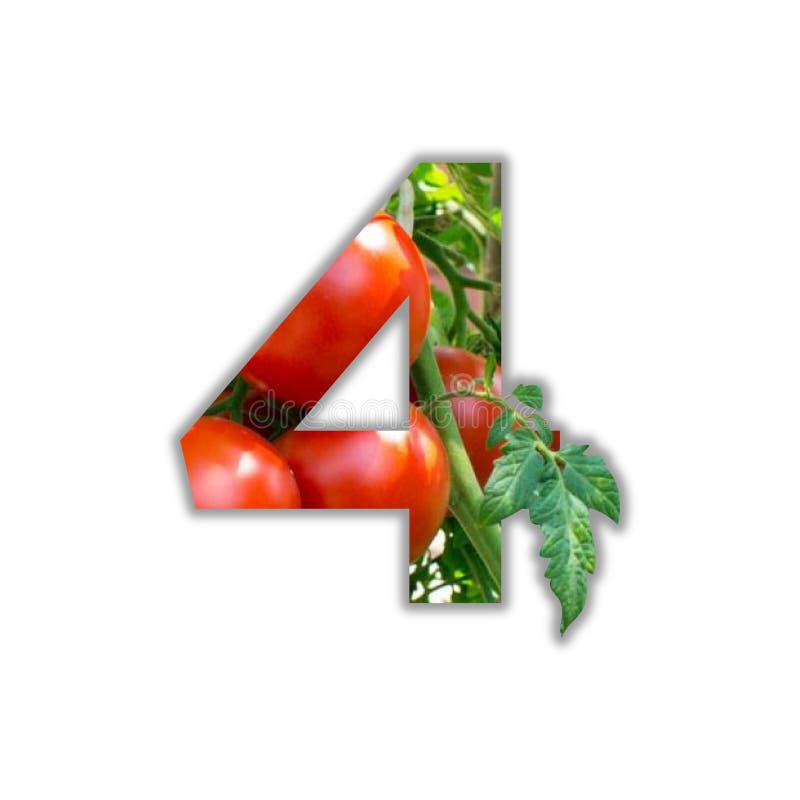 Number 4 Made of Fresh Fruit. 4 Lettering Stock Photo - Image of food ...