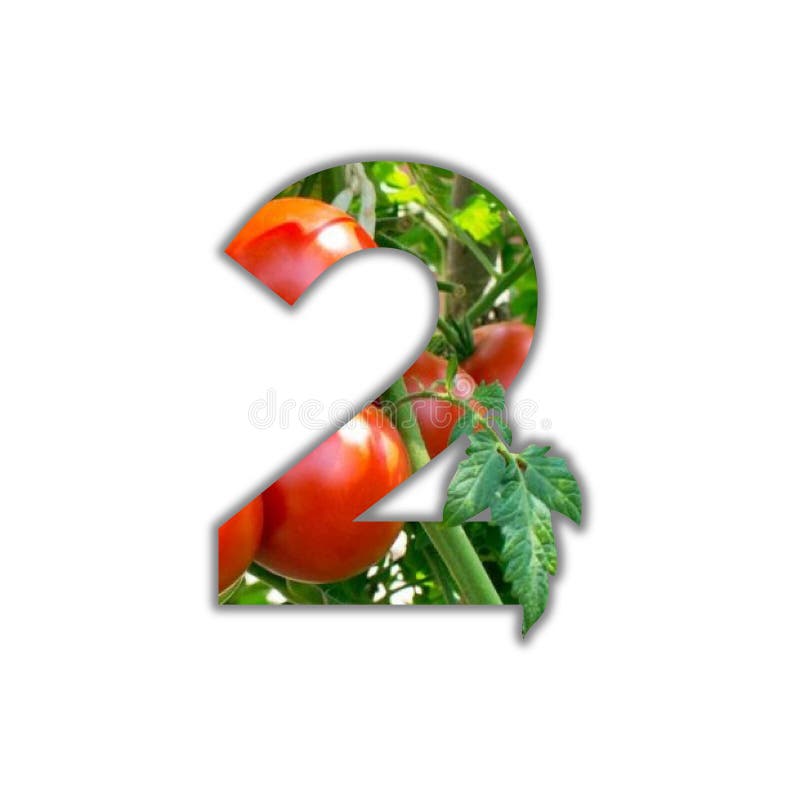 Number 2 Made of Fresh Fruit. 2 Lettering Stock Photo - Image of color ...