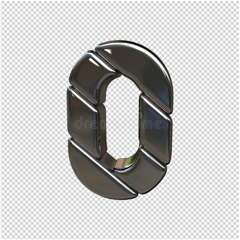 Number Made from Gold Bars on a Transparent Background. 3d Symbol 0 ...