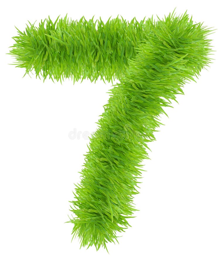 Number Made of Grass - 7 Seven Stock Photo - Image of green, grass ...