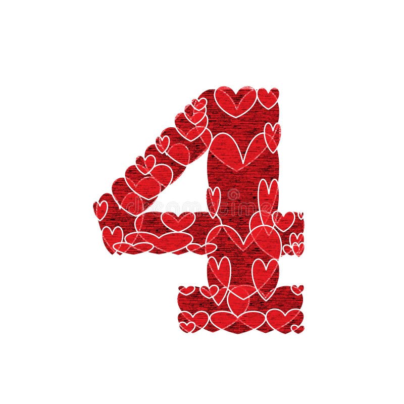 Number 9 made from hearts stock illustration. Illustration of original ...