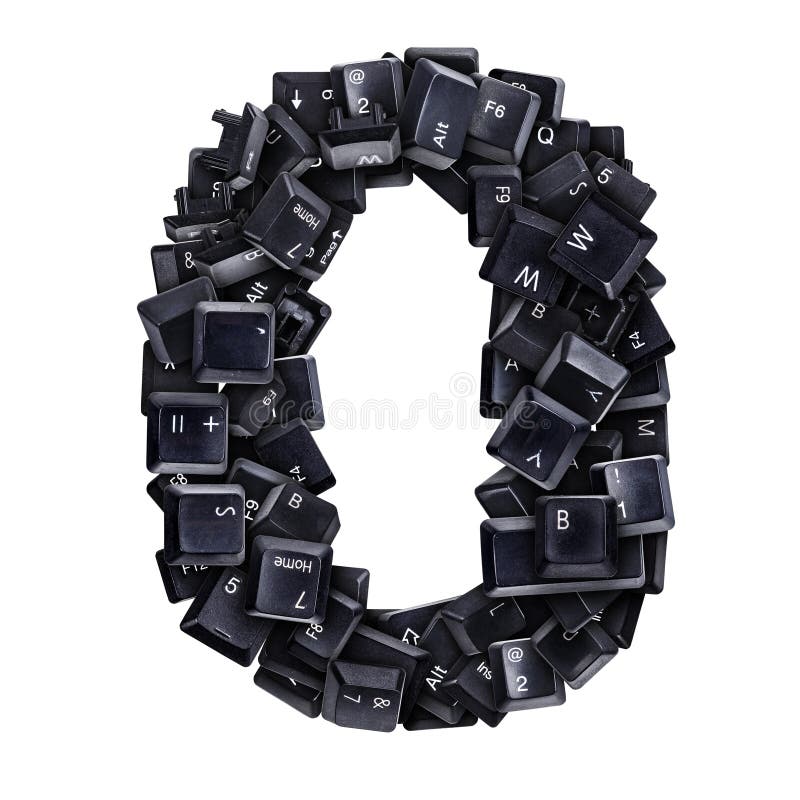 Number 0 Made of Keyboard Button Stock Illustration - Illustration of ...