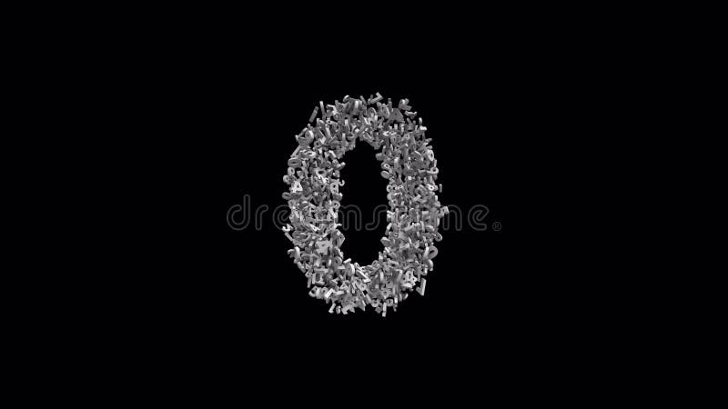 Number 50 Made of Numbers with Alpha Channel. 3D Font Number Animation ...