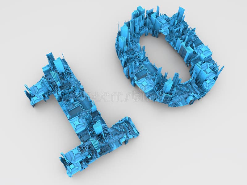 Blue Pink 10 Gradient Number Logo Icon Design Stock Vector ...