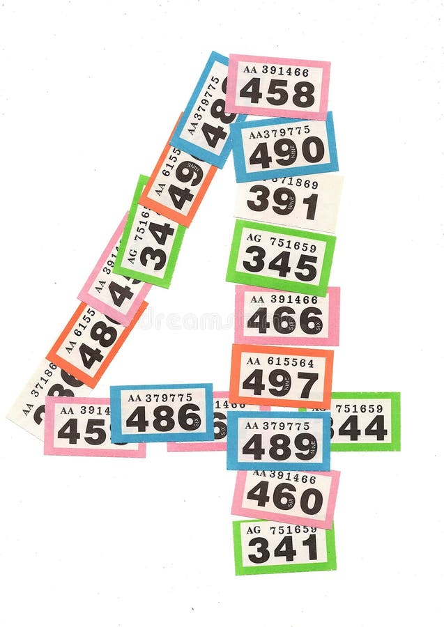 A Number Made of Raffle Tickets. Stock Image - Image of eight, risk ...