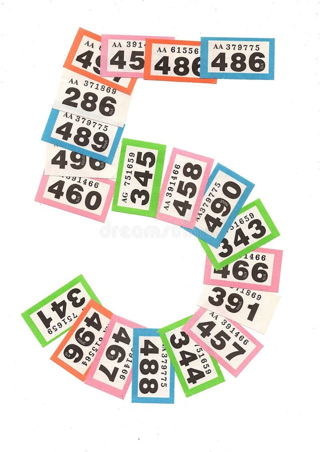 A Number Made of Raffle Tickets. Stock Photo - Image of shape, seven ...