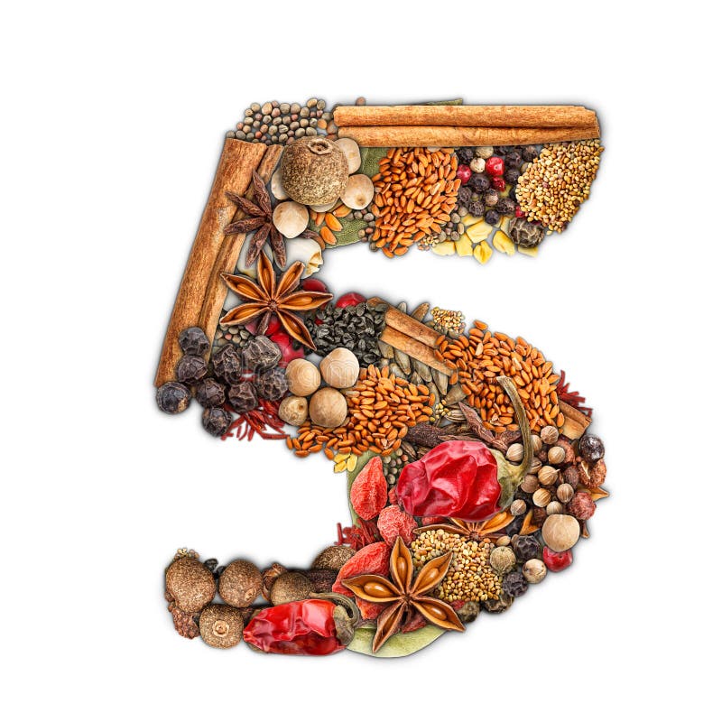 Spices number stock image. Image of alphabet, sign, leaf - 30245577