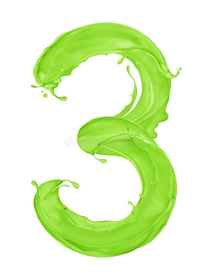 Splash Paint Number 3 Stock Illustrations – 46 Splash Paint Number 3 ...