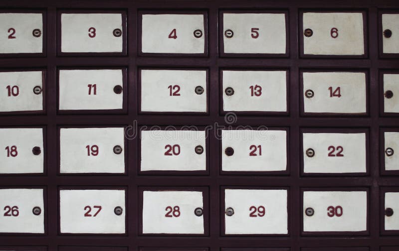 Number mail box stock image. Image of mail, post, wall - 44874235