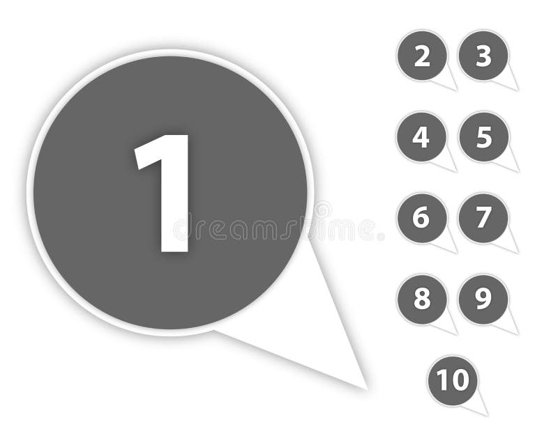 Numbers Pin Marker Flat Icons Stock Illustrations – 26 Numbers Pin ...