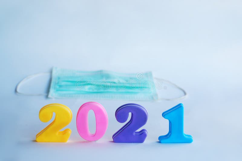 Number 2021 and Mask , the Concept of COVID Safety in 2021 Stock Image ...