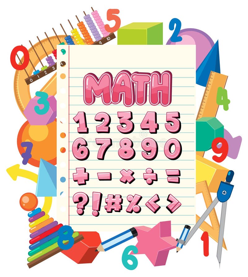 Number and Math Equation on Note Paper Icon Stock Vector - Illustration ...