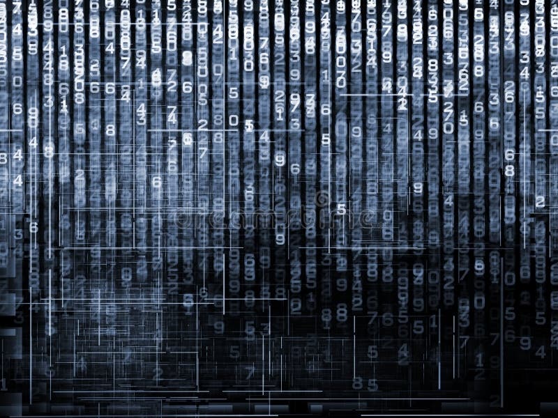 Number Matrix Background stock illustration. Illustration of technology ...