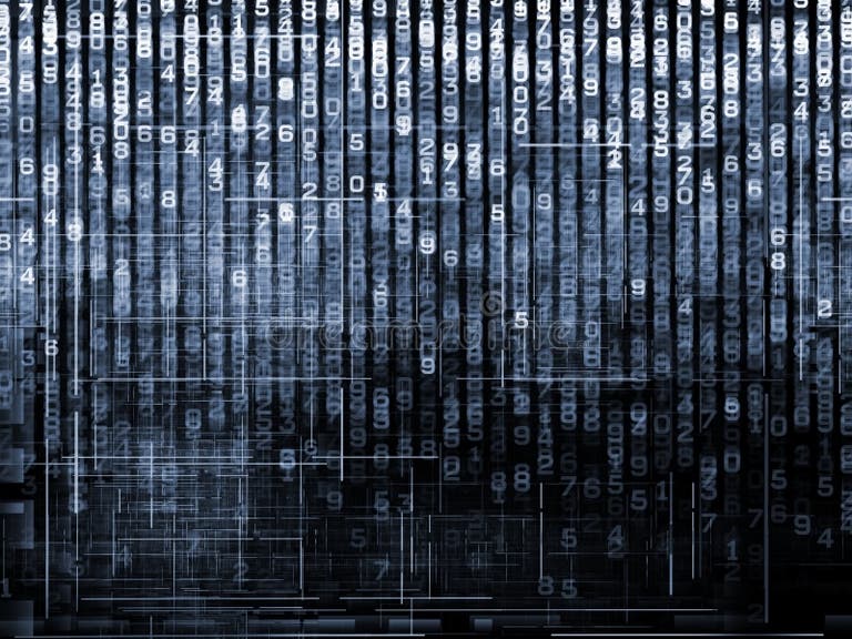 Number Matrix Background stock illustration. Illustration of technology ...