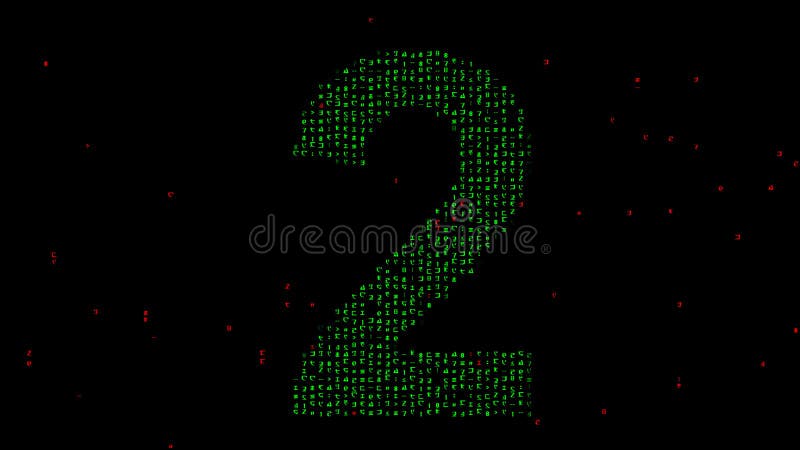 Number 10 with Matrix Code on Plain Black Background Stock Footage ...