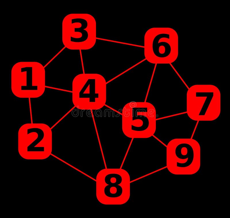 Number in Mesh, Network with Number, Abstract Illustration with Numbers ...