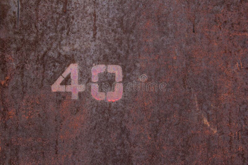 Number on the metal case stock photo. Image of rust - 221066360