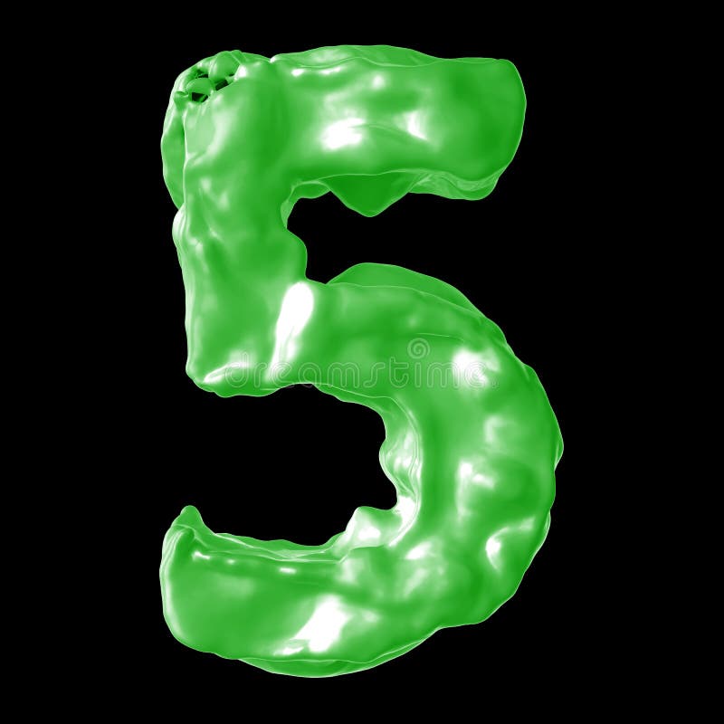 Number 5 milk green stock illustration. Illustration of calculated ...