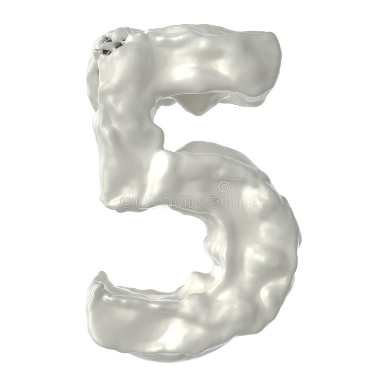 Number 5 milk stock image. Image of calculated, spray - 79570431