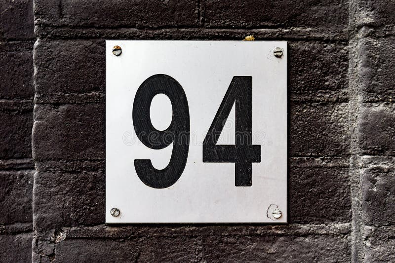 House number 94 stock image. Image of address, location - 203290295