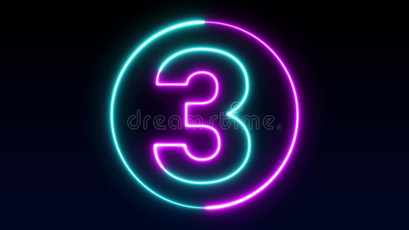 Number Neon Number Display Animation 12345678910 Neon Style Animation ...