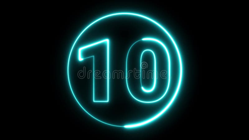 Number Neon Number Display Animation 12345678910 Neon Style Animation ...