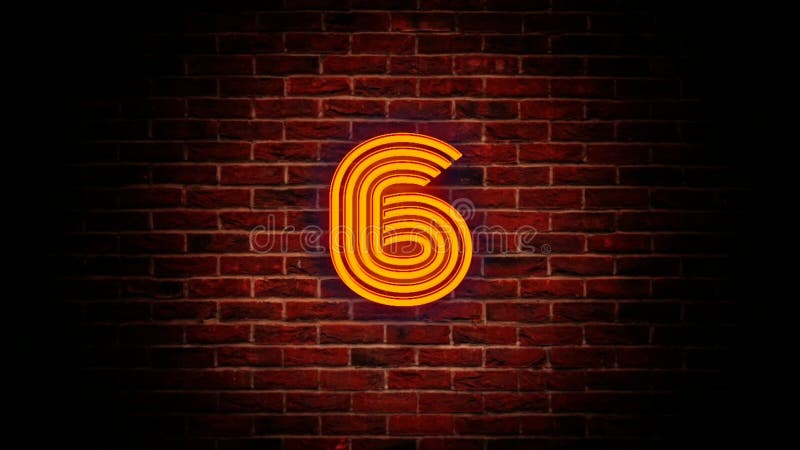 Neon Light Circle Animation Shining and Glowing with Copy Space on ...