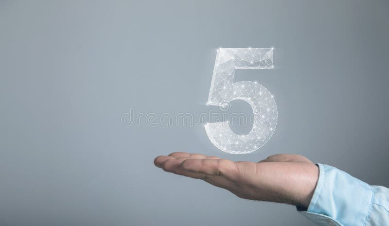 Number 5 from the net stock photo. Image of connection - 261898630