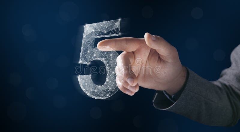 Number 5 from the net stock photo. Image of abstraction - 261898146