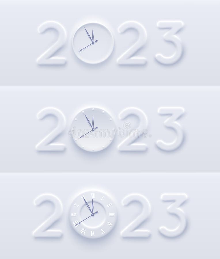 2023 Number with Rabbit on White Background. 2023 Logo Text Design ...