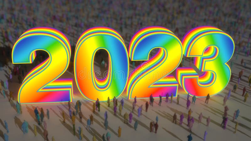 2023 number new year stock illustration. Illustration of black - 260733197