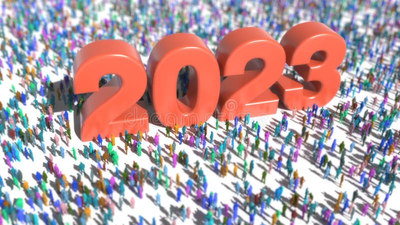 2023 number new year stock illustration. Illustration of design - 260733198