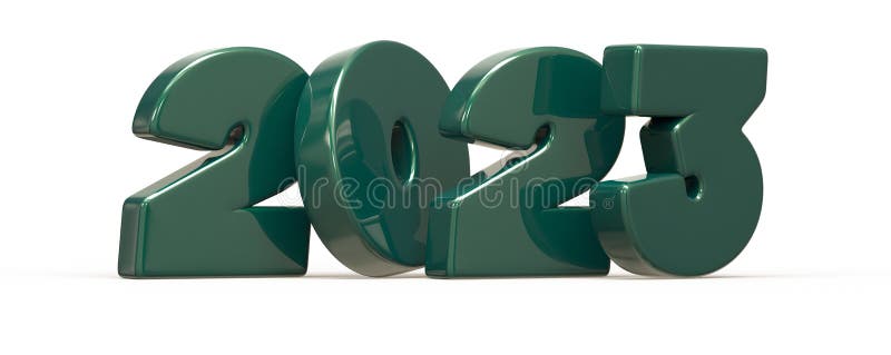 Number 2023 New Year 2023 3D Render Stock Illustration - Illustration ...