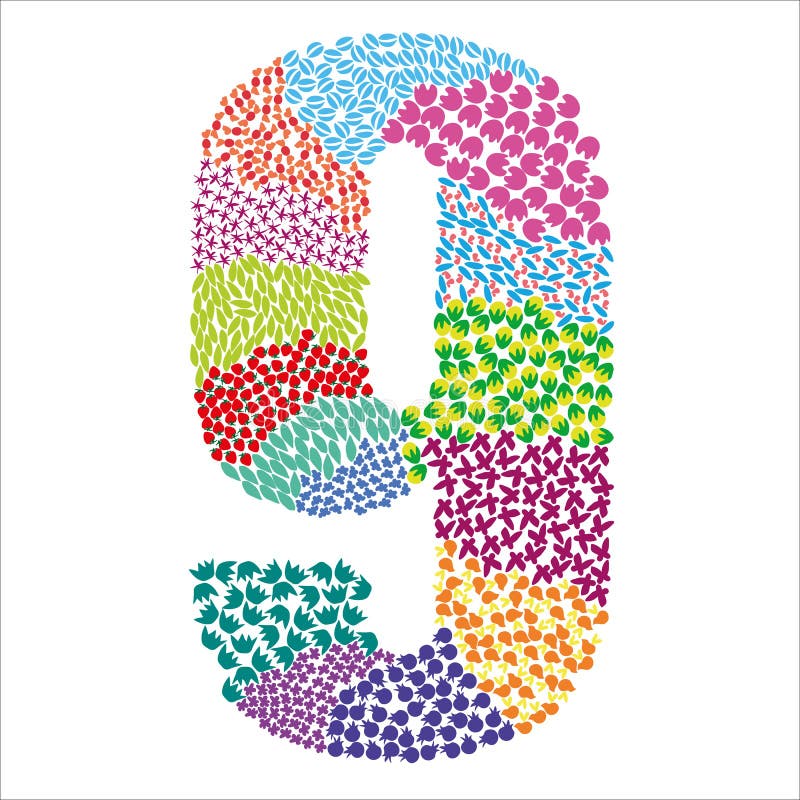 Number nine stock illustration. Illustration of nine - 43930810