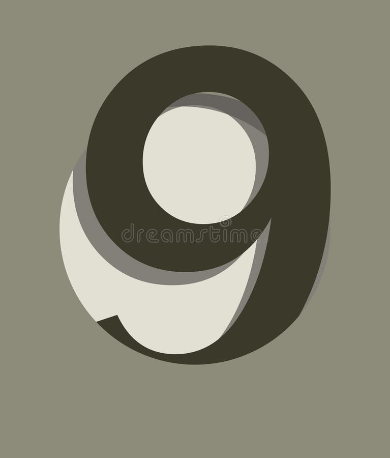 Number nine stock vector. Illustration of elements, card - 86592639