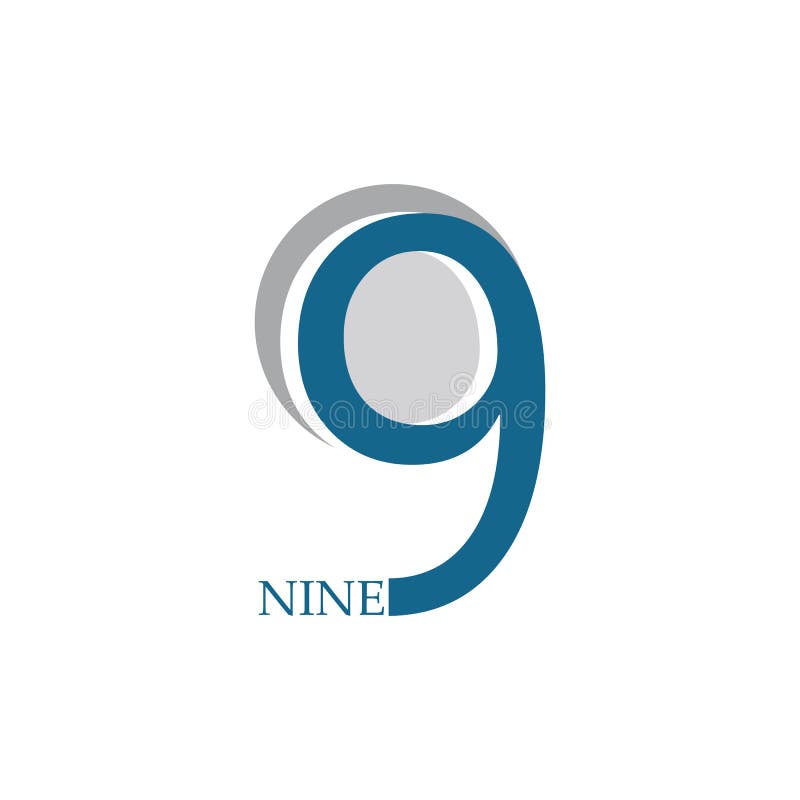 Number Nine, Nine Icon Logo Vector Stock Vector - Illustration of brand ...