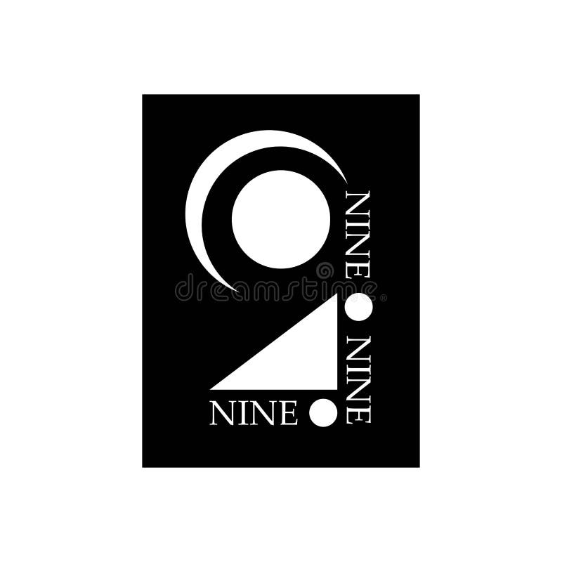 Number Nine, Nine Icon Logo Vector Stock Vector - Illustration of digit ...